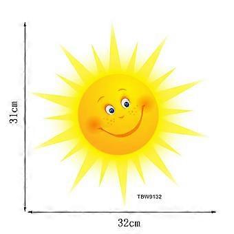 Smiling Sun Wall Sticker - Brighten up Your Living Room, Bedroom or ...