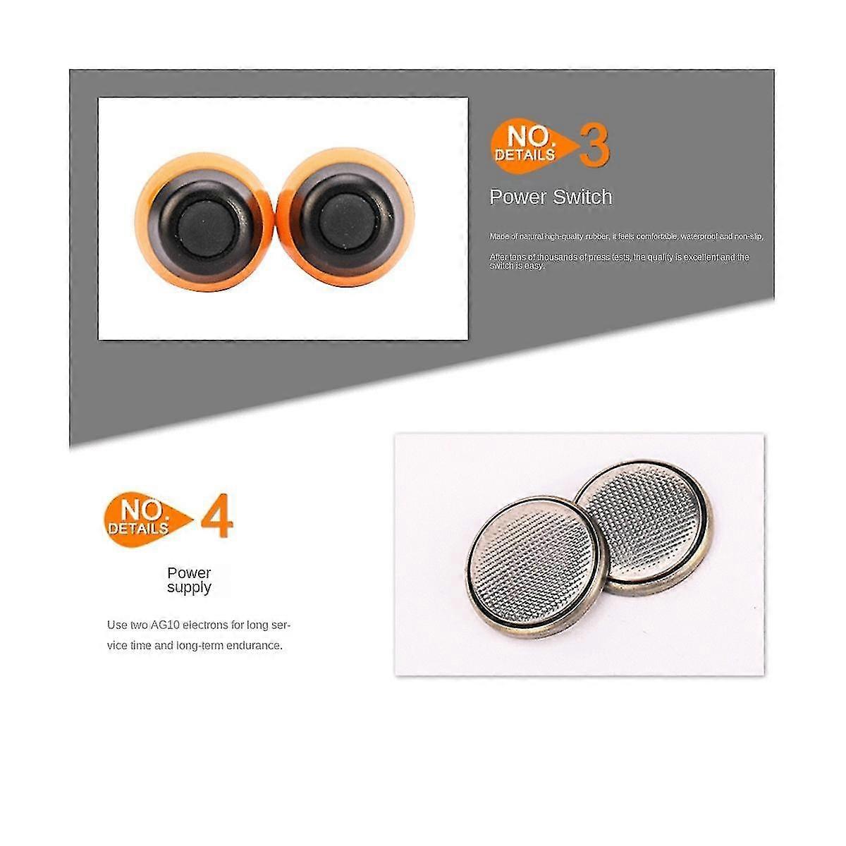 2pcs Bicycle Hand Grip End Plugs Turn Signal Light Waterproof Handlebar ...