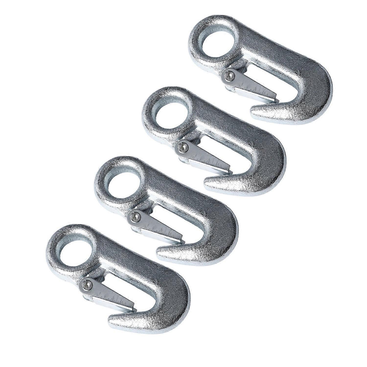 4Pcs Trailer Snap Hook 90mm Iron Tow Hook Safety Chain Hook Hardware ...