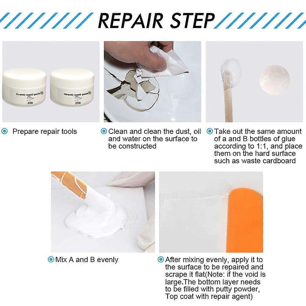Tub Tile Repair Kit Porcelain Crack Chip Ceramic Floor Repairing Cream ...