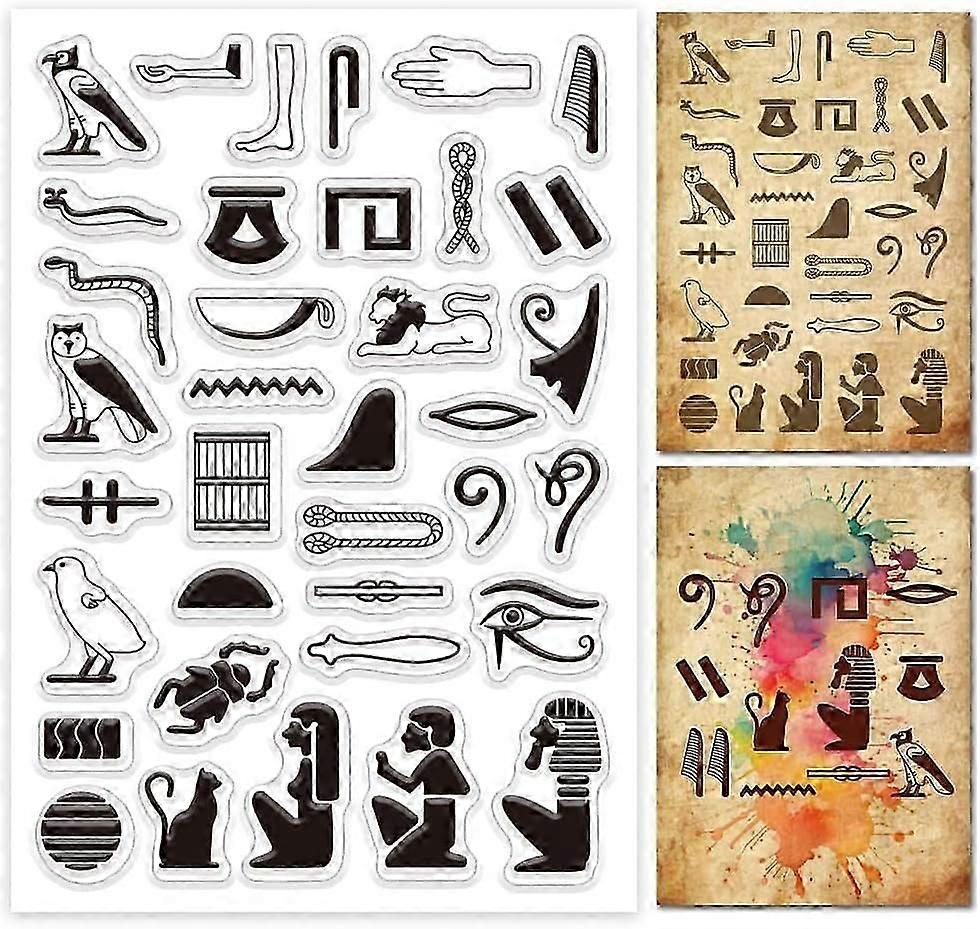 Egyptian Hieroglyphs Words Clear Stamp for Card Making Ancient Egyptian ...