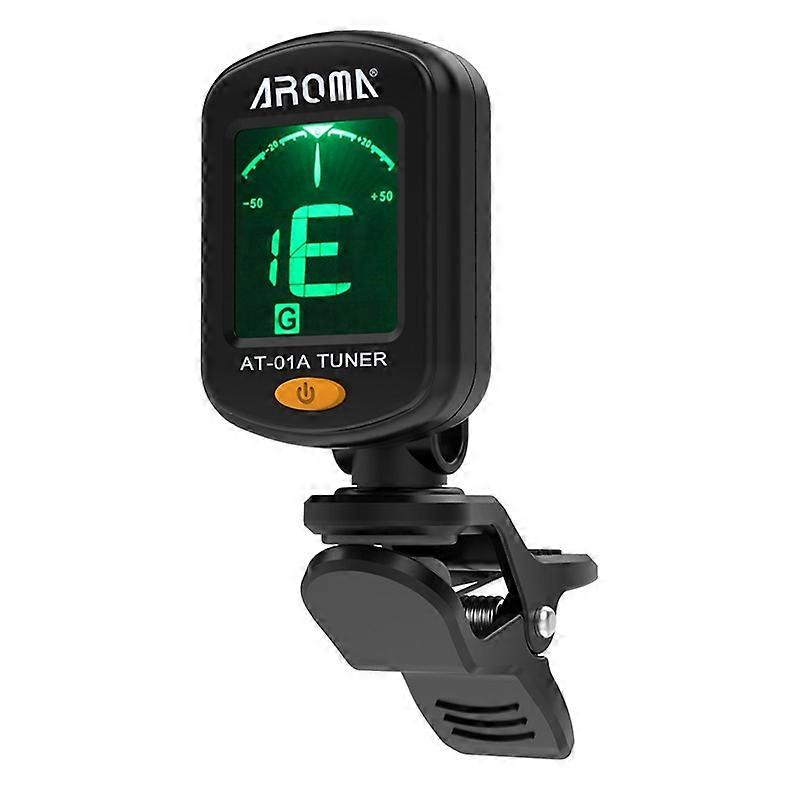 AROMA AT-01A LCD Display Guitar Tuner Rotatable Clip-on Tuner for ...