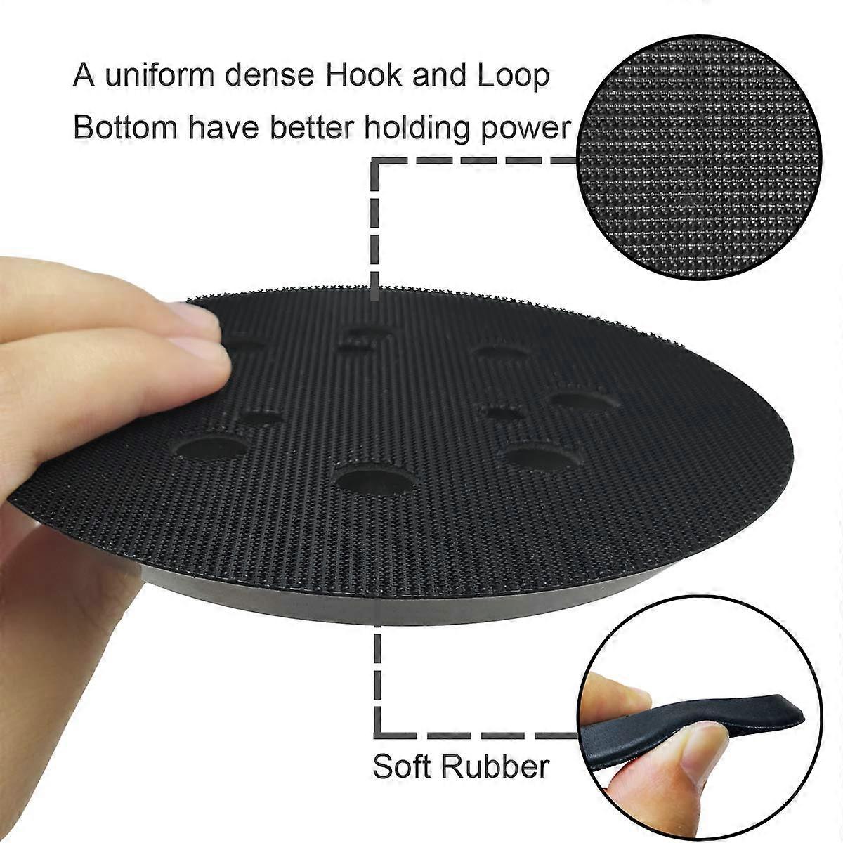 5 Inch 8 Hole Sander Hook and Loop Replacement Sanding Pad for Makita ...