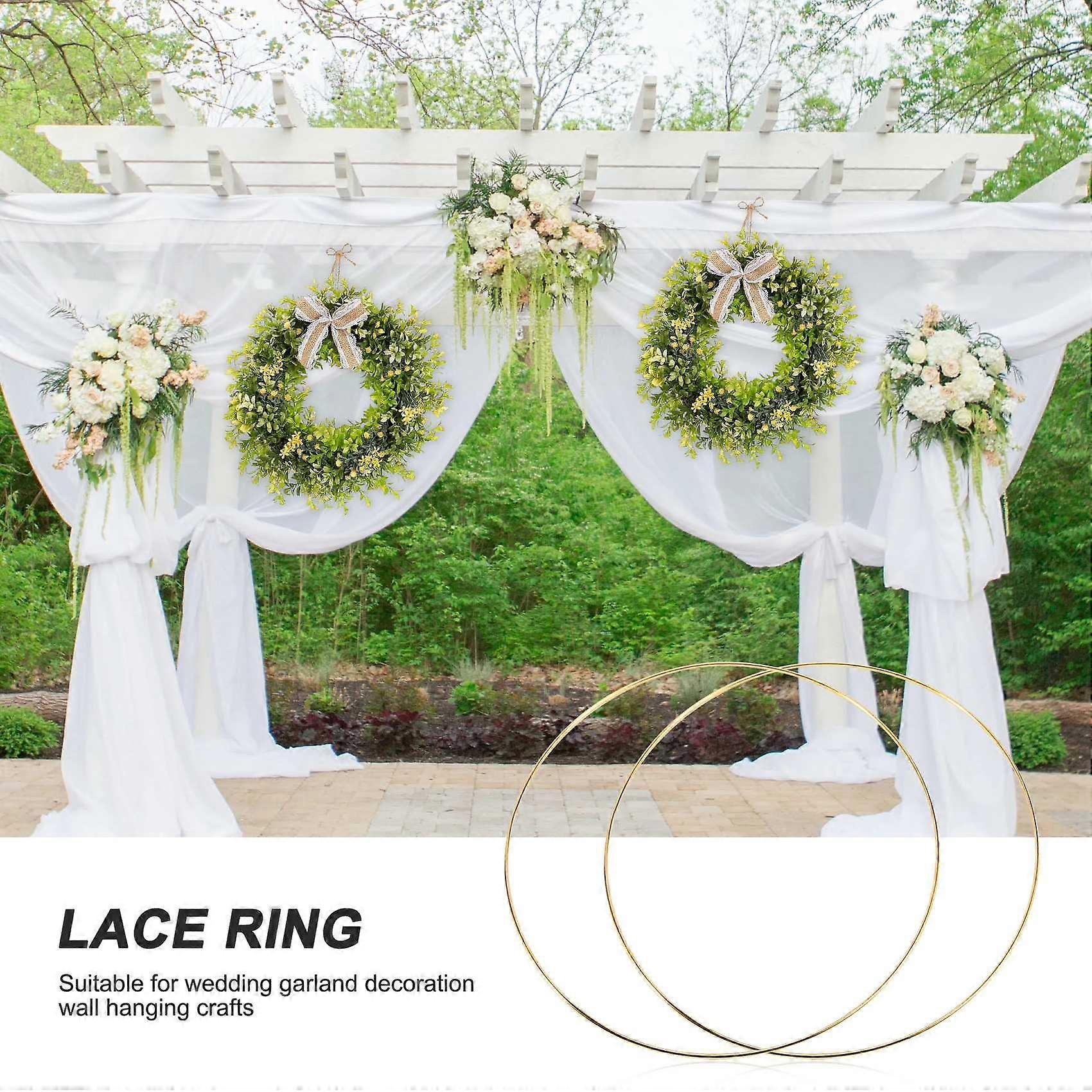 10 Pcs 30 cm Large Metal Garland Garland Tassel Ring DIY Wedding Wreath ...