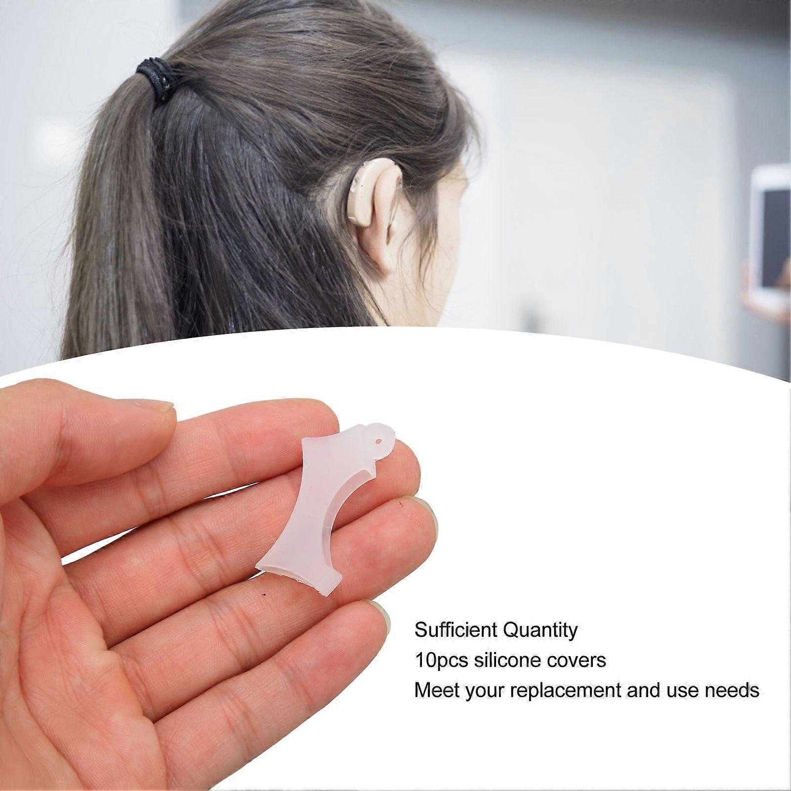 Hearing Aids Protective Cover Stretchable Silicone Hearing Amplifier Dust Protector for Prevent ...