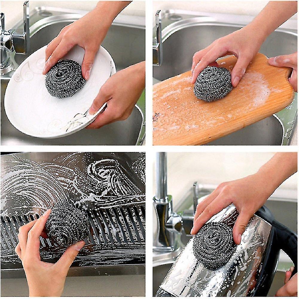6 Pack Stainless Steel Sponges,steel Wool Scrubber For Kitchens | Fruugo DK