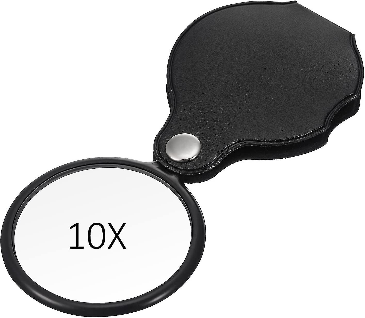 10x Mini Magnifying Glass Folding Pocket Magnifier Bigeye Glass Loupe ...