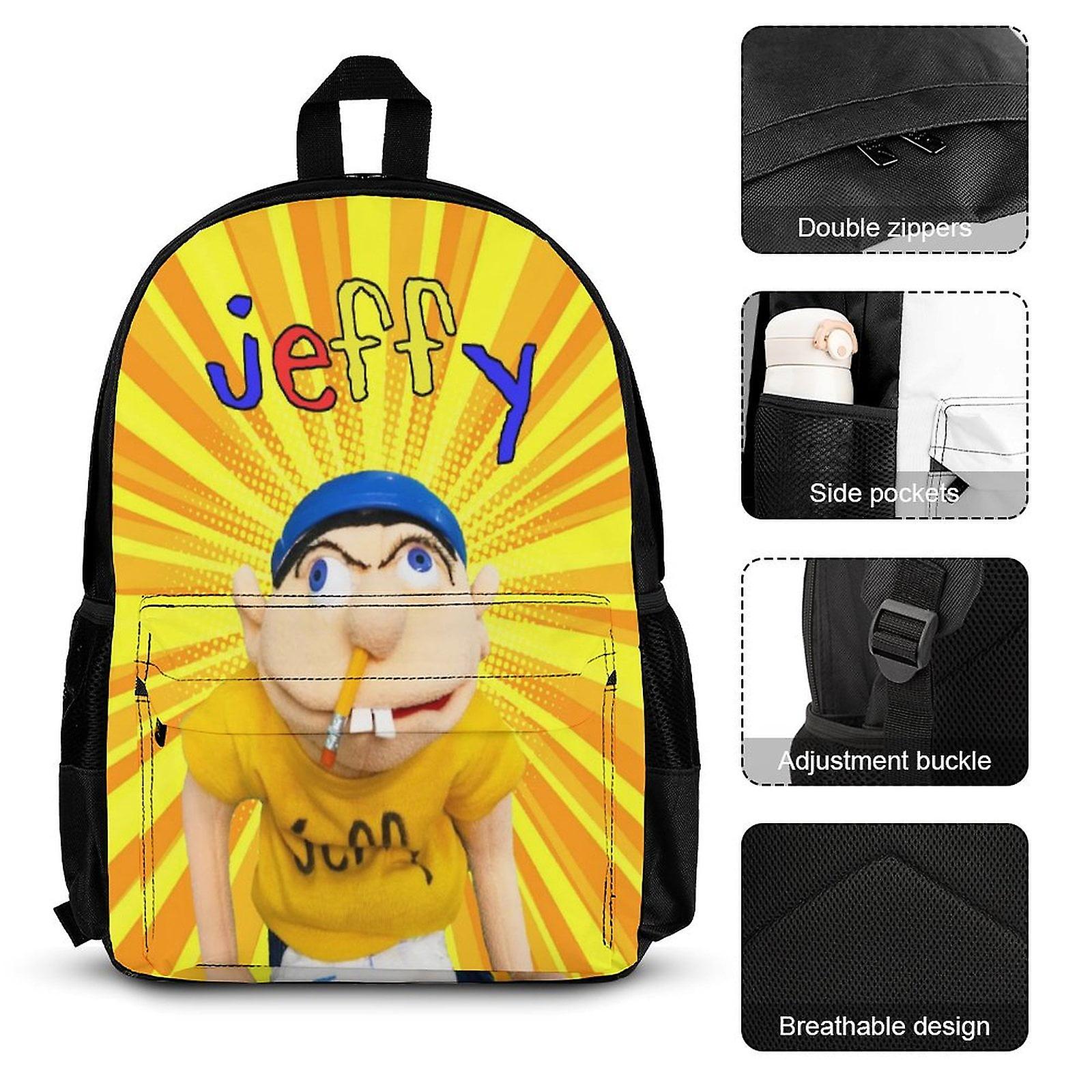SML Jeffy Backpack 3 Piece Set Laptop Backpack with Pencil Case Lunch ...