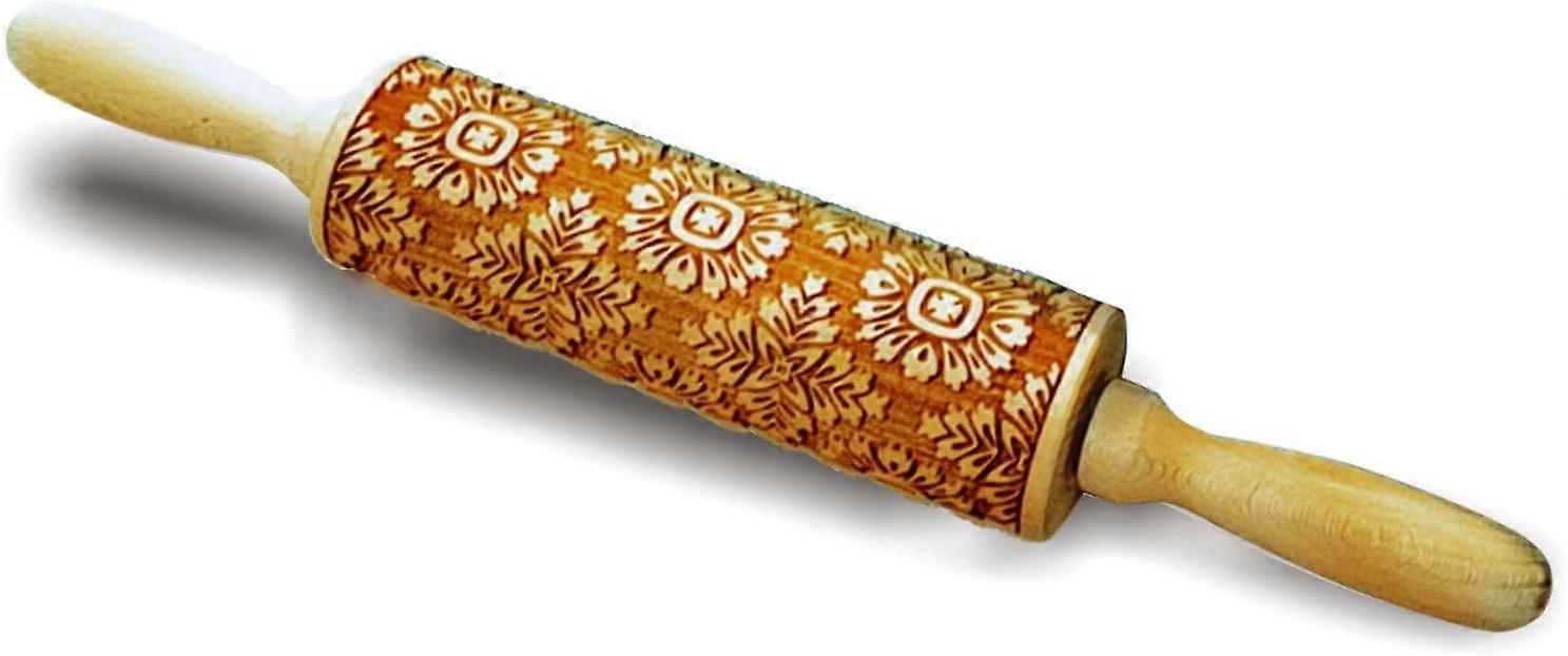 Cookie Stamp Roller Press Biscuit Maker Wooden with Vintage and ...