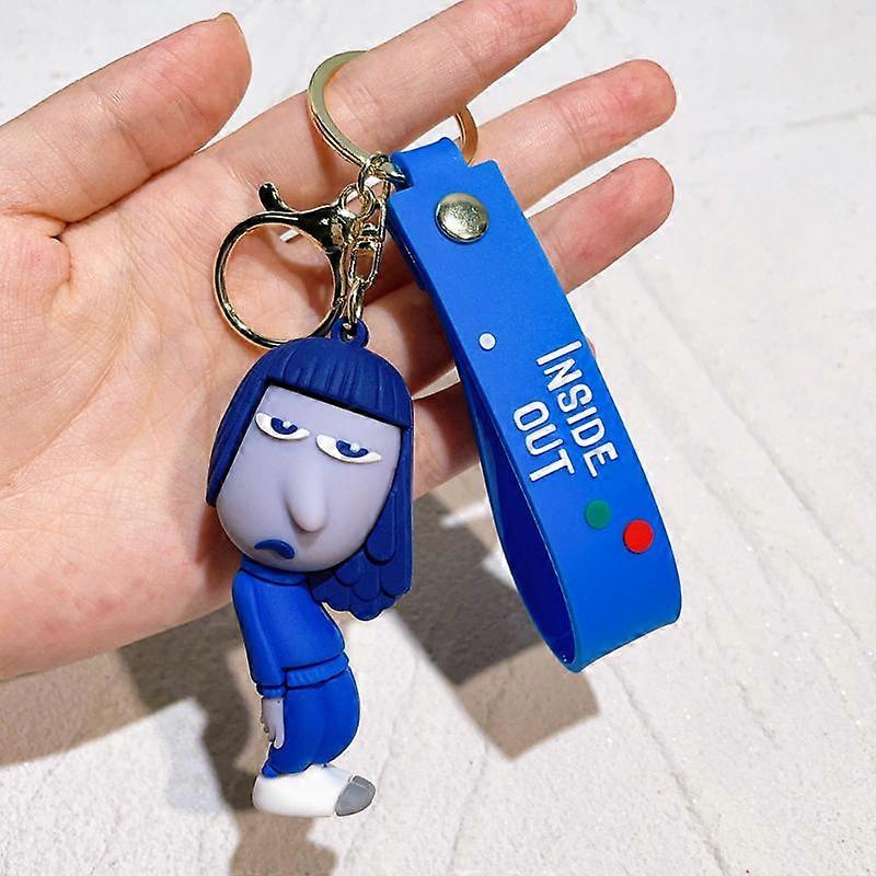 Disney Inside Out 2 Keychain Anime Figure Joy Anger Sadness Disgust ...
