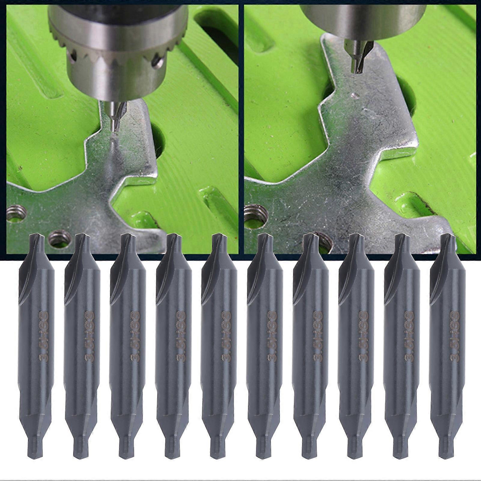 10Pcs Center Drill Bit HSS A-Type for Die Stainless Steel All-Ground ...