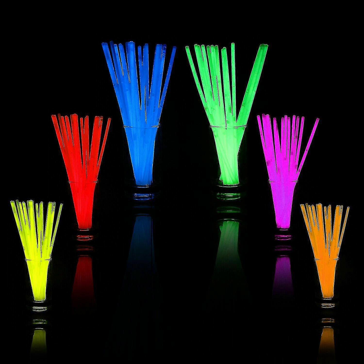 10~300pcs Glow Sticks Bracelets Necklaces Neon Colours Party Favors ...