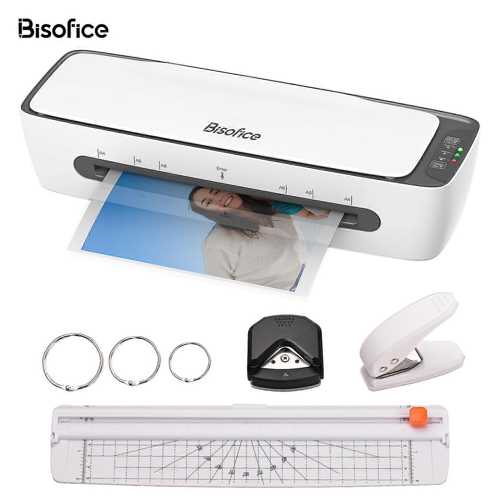 Bisofice SL688 Desktop Laminator Machine Set A4 Size Multifunctional Hot and Cold Lamination 2 ...