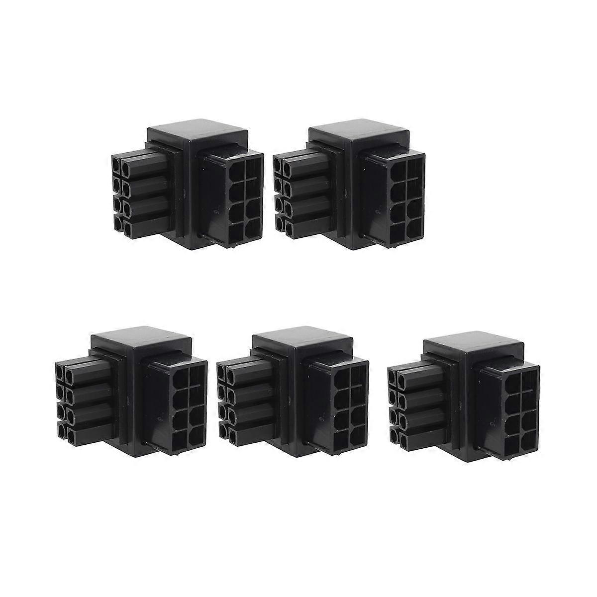 5 Pcs ATX 8Pin Female 90 Degree Angled to 8 Pin Male Power Adapter GPU ...