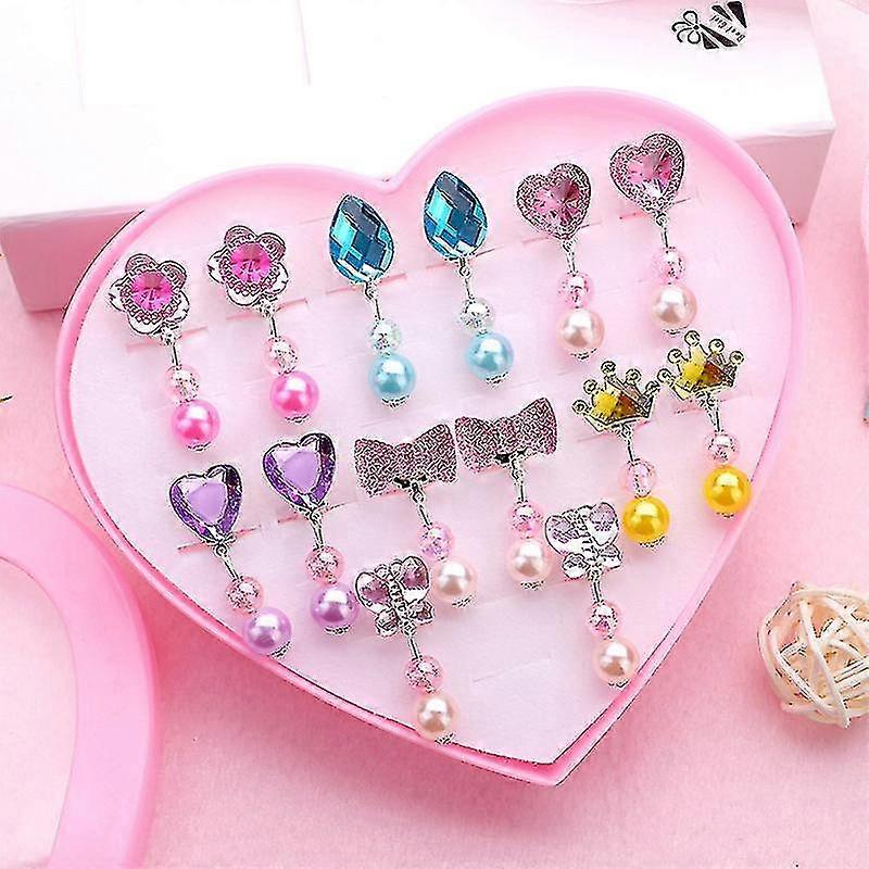 Children's Ear Clips Without Ear Holes Fake Earrings Box Set Imitation ...
