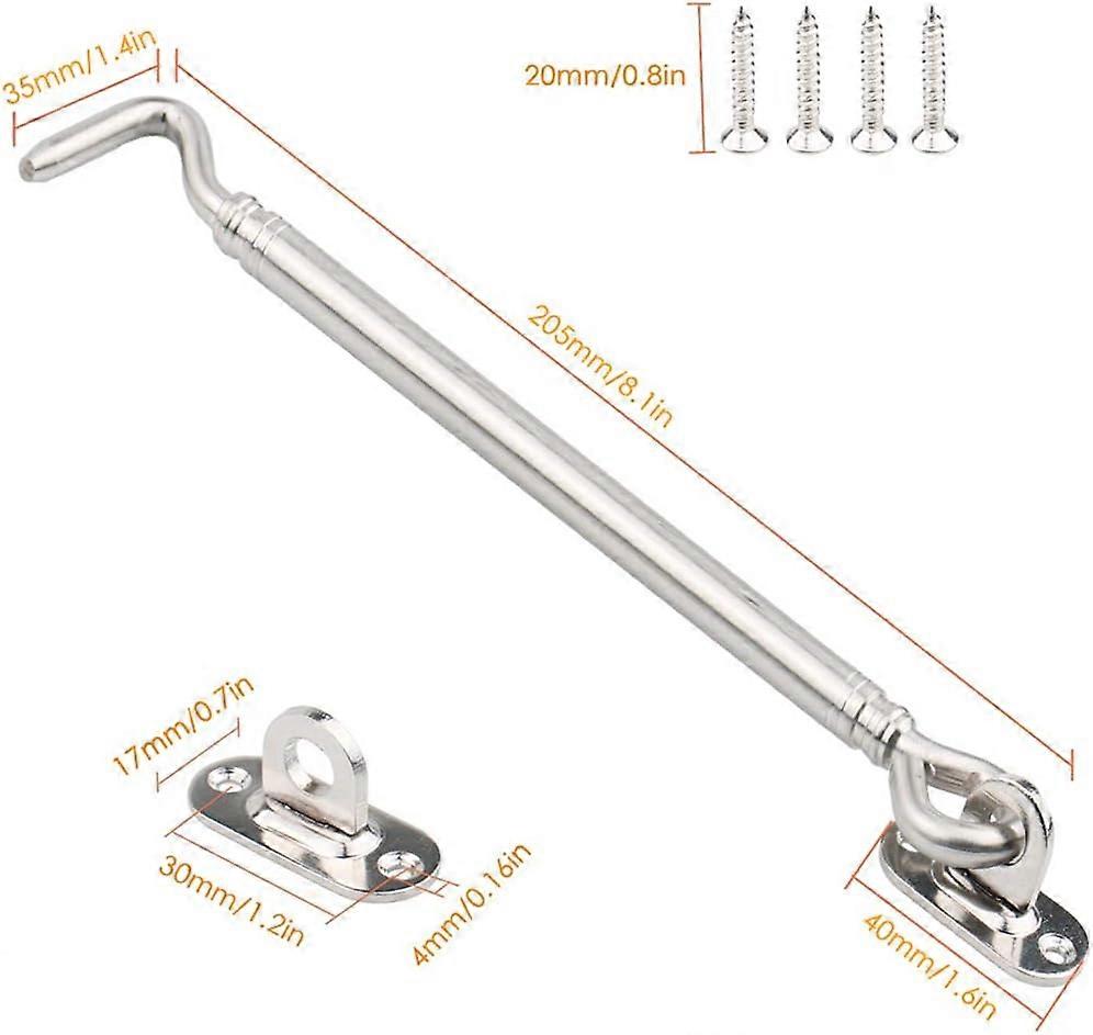 Stainless Steel Cabin Hook, Heavy Duty Gate Latch Lock Shelter, Pivot ...