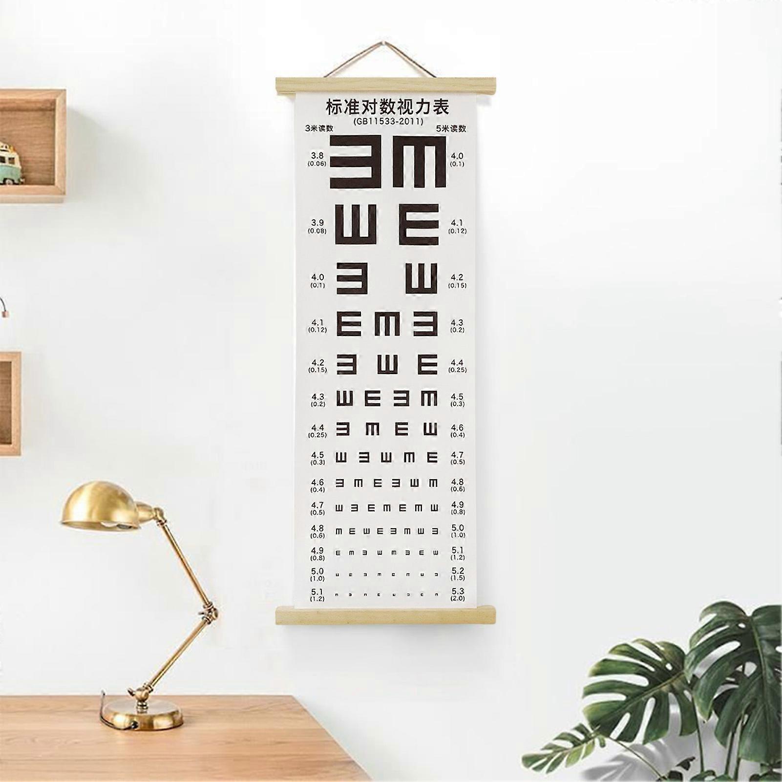 Eye Chart Multipurpose Waterproof Standardized Clear Printing Accurate Reading Eye Vision Exam ...