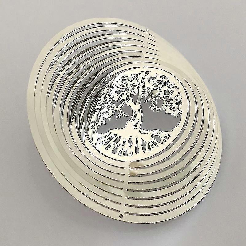 3d Rotating Wind Chimes Tree Of Life Wind Spinner Bell For Home Decor ...