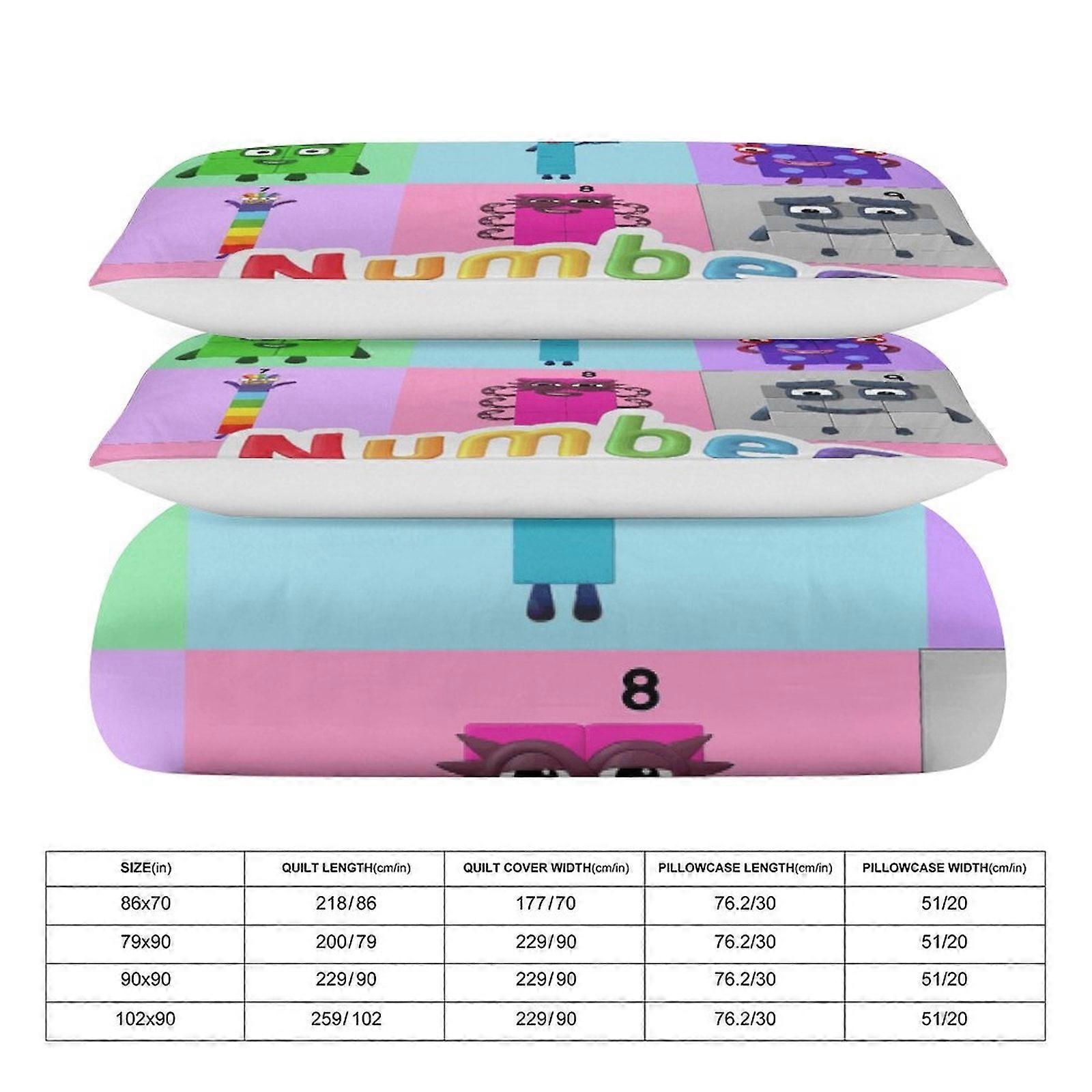 bedding set CA134 Numberblocks Bed Duvet Cover Microfiber Bedding Sets ...