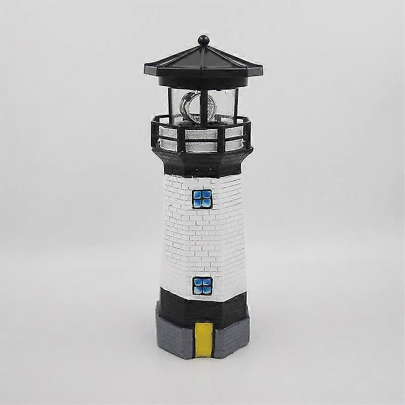 Solar Powered Lighthouse Led Rotating Lighthouse Garden Light Lawn Lamp ...