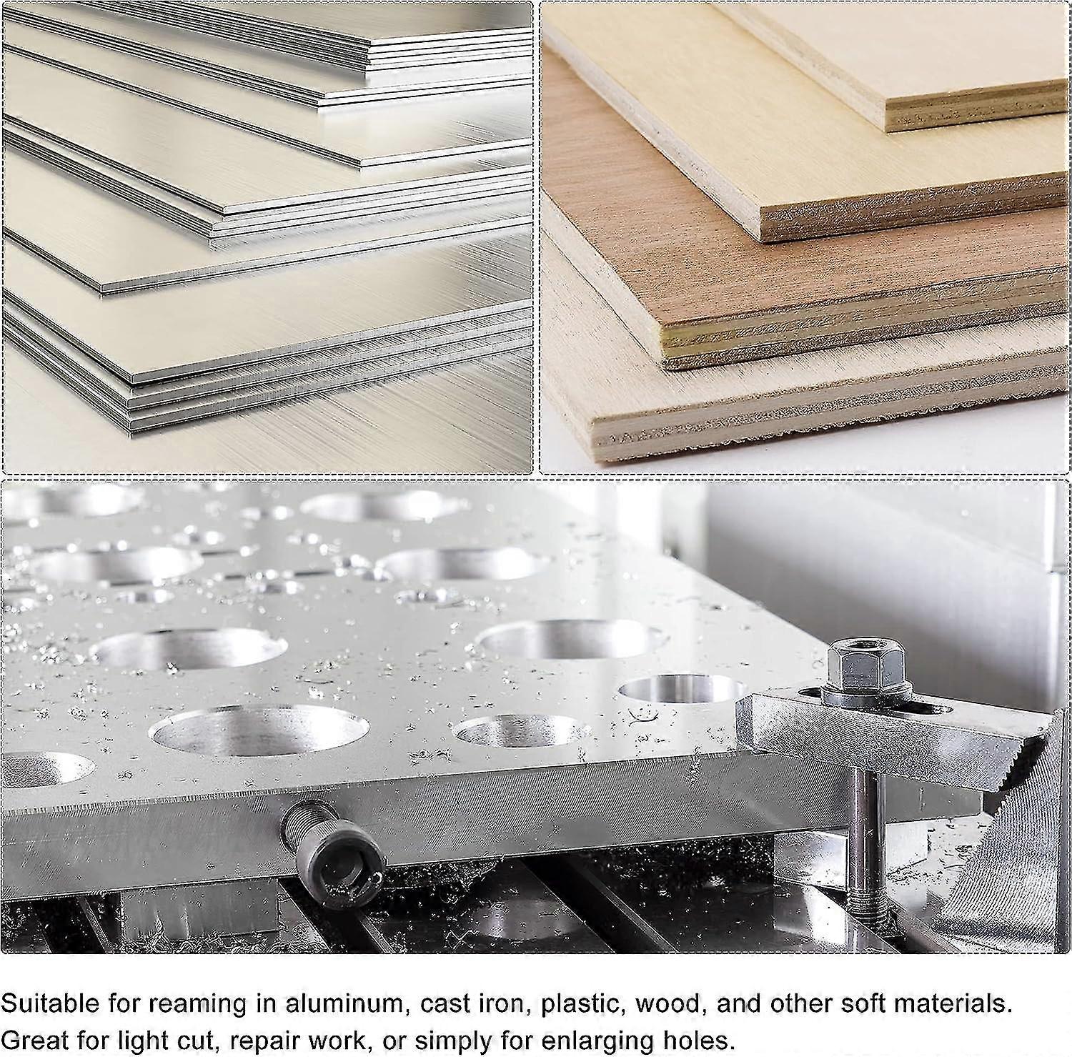 Chucking Reamer 8mm, H7 Hss Lathe Machine Reamer 6 Straight Flutes ...