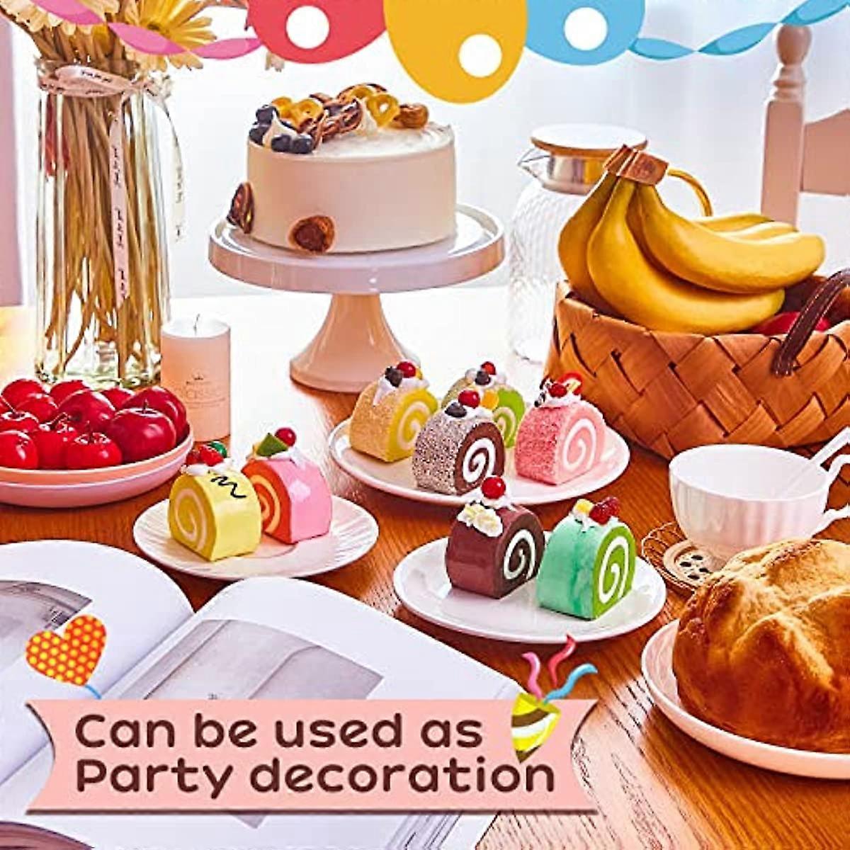 8 Pieces Realistic Artificial Simulation Cake Dessert Mixed Fake Cake ...