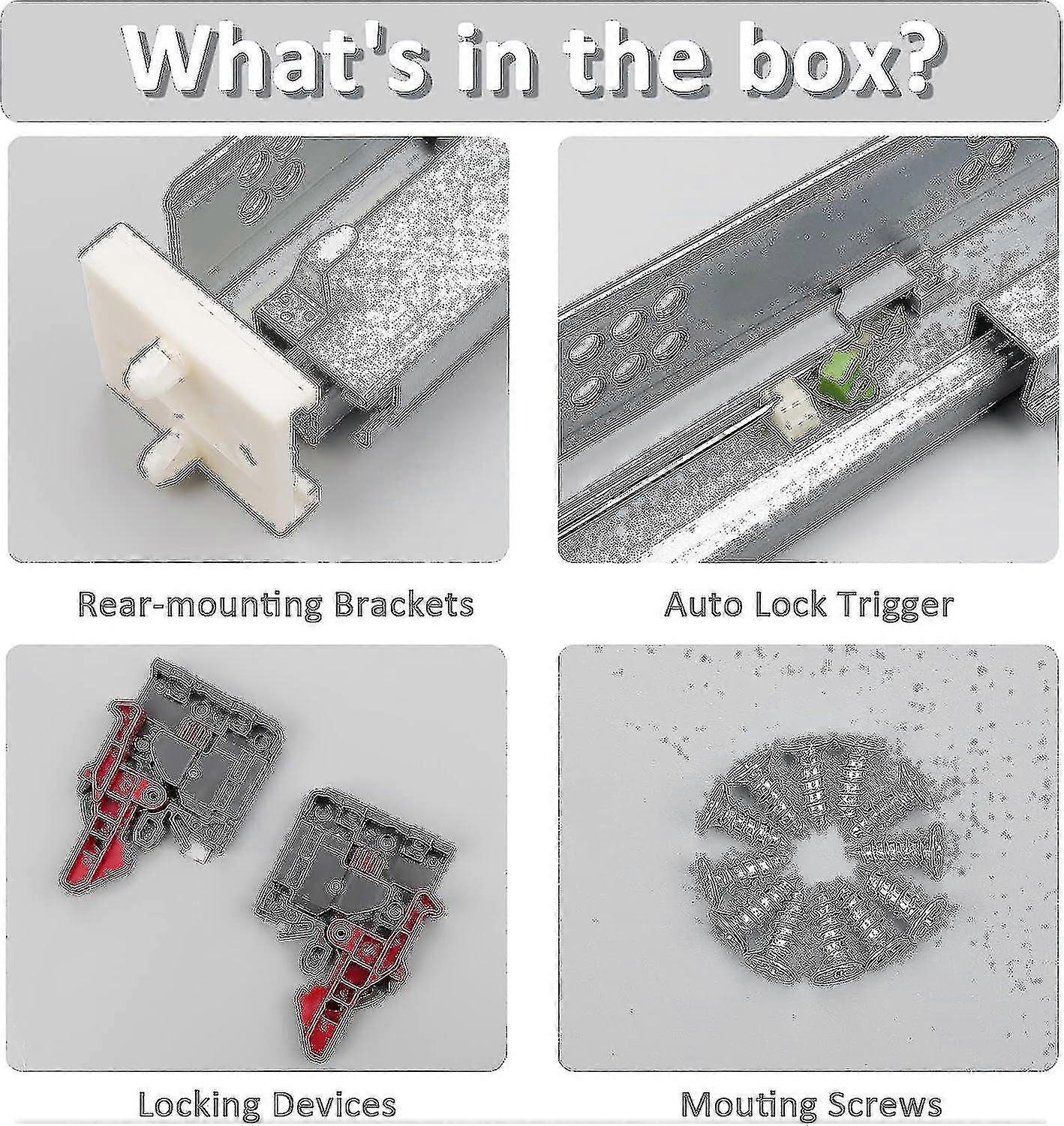 1 Pairs 18 Inch Undermount Drawer Slides, Self Soft Close Full ...