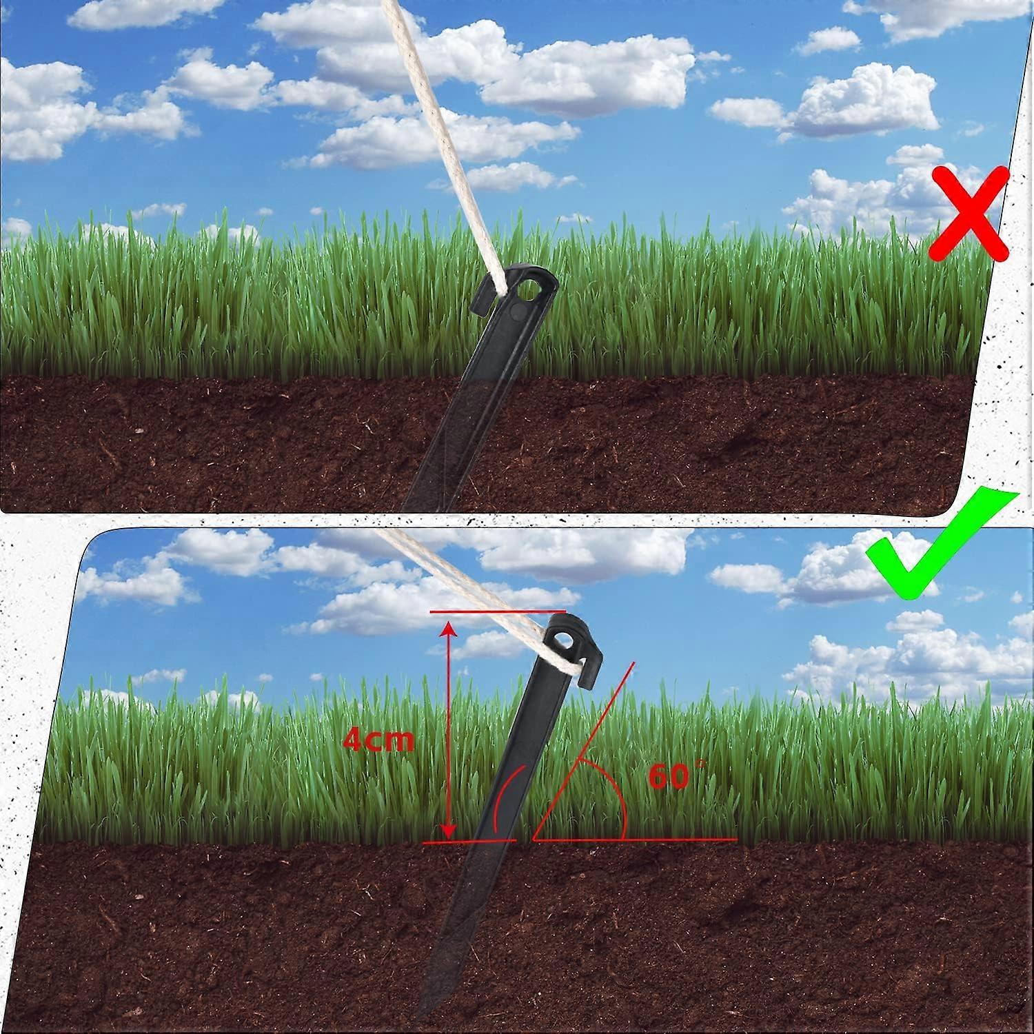 12 Pcs 9 Large Inflatable Stakes Plastic Stakes for Camping Tent, Replacement Tent Stakes ...