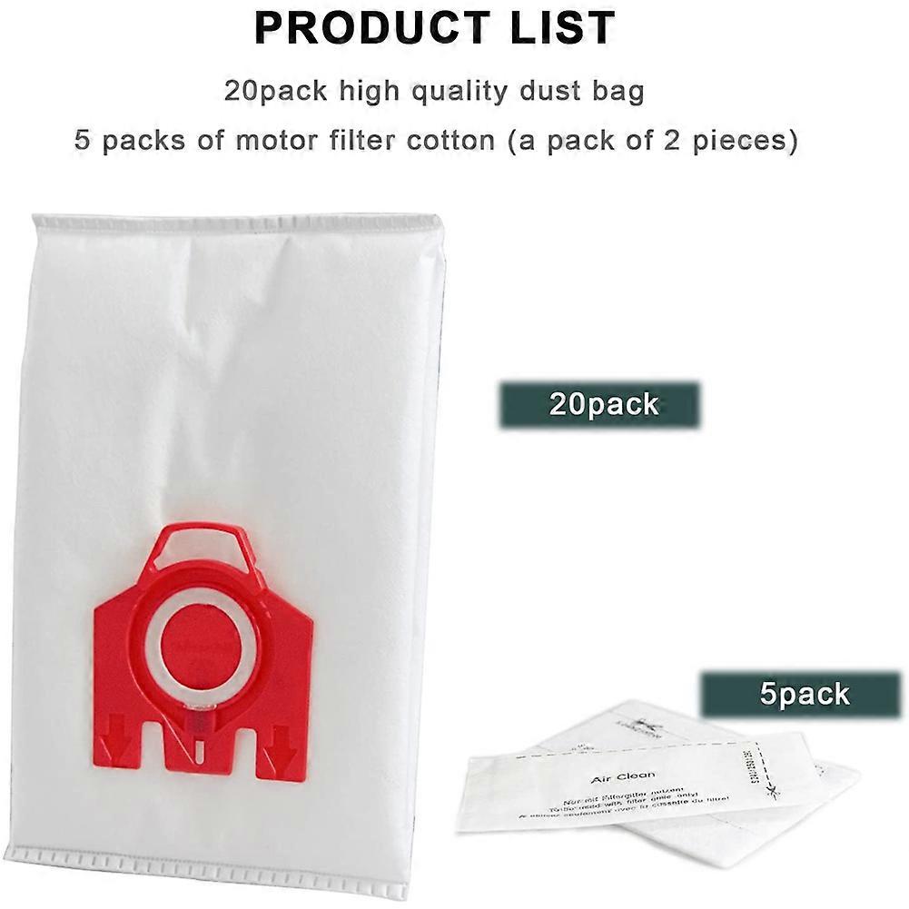20Pack Replacement FJM 3D Efficiency Dust Bag for S200,S300,S600,S4 S6 ...