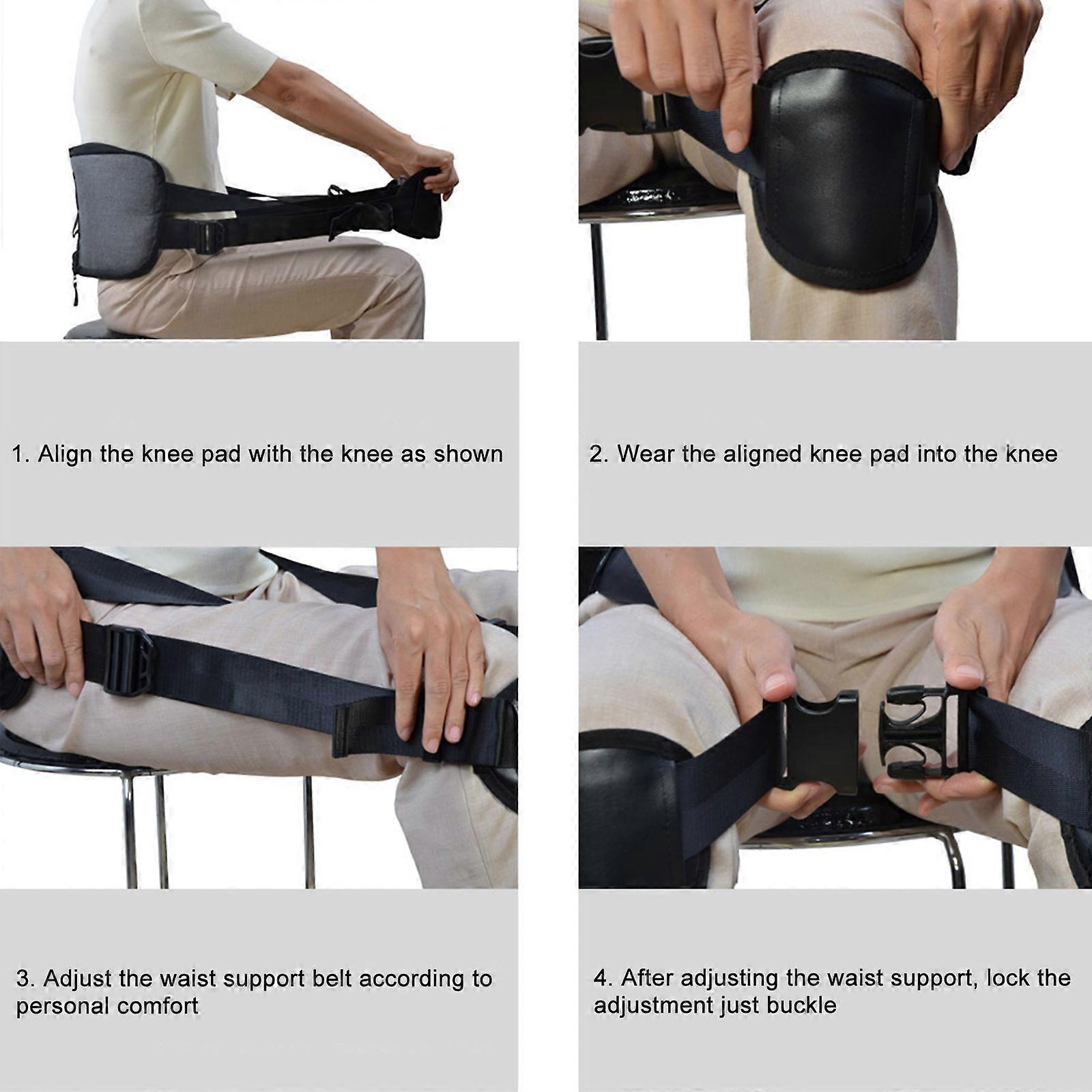 Lower Back Brace/lumbar Support, Sitting Posture Correction Belt For ...