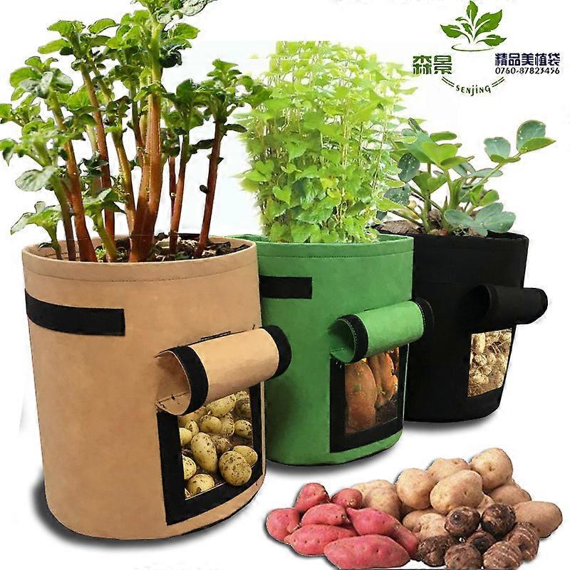 5 Pack Plant Growing Kits 4/7/10 Gallon Potato Bags Thickened Nonwoven ...