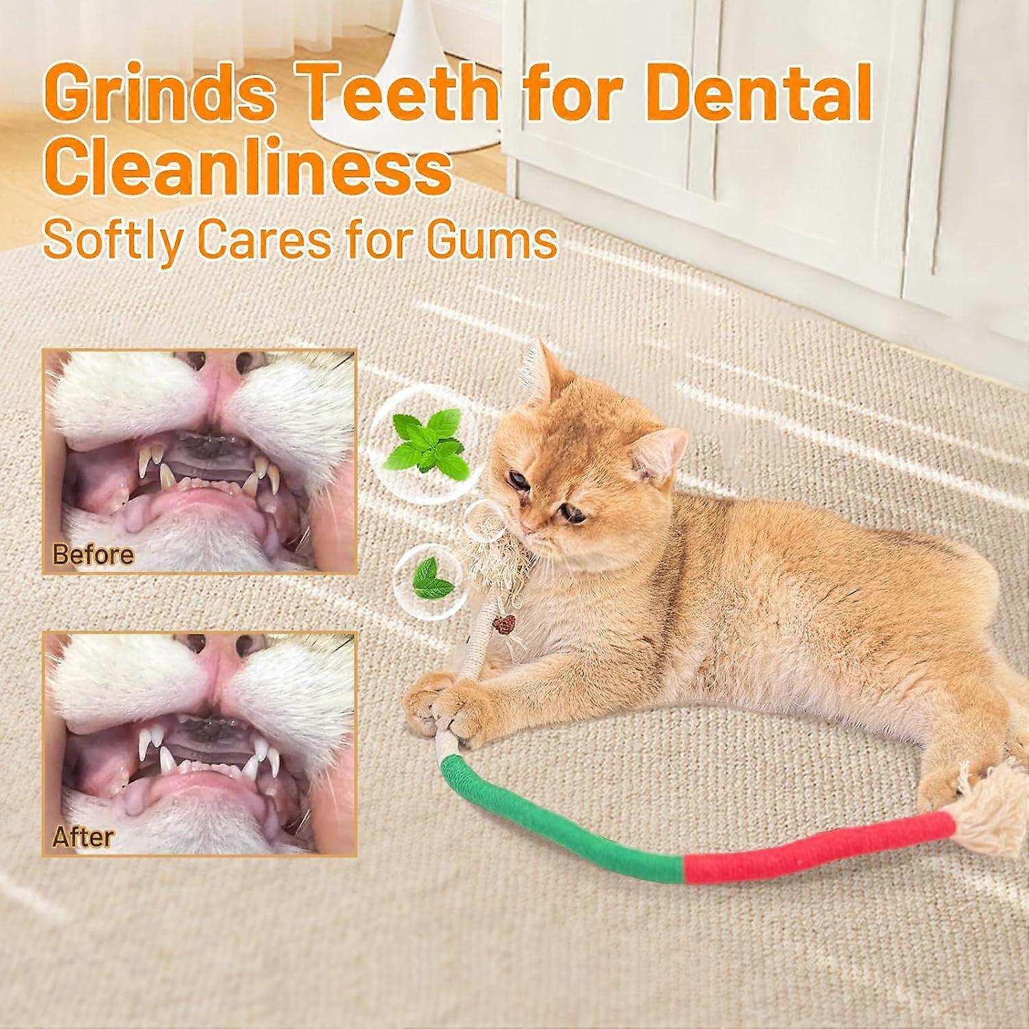 Sisal Rope Cat Toys,3 Pack Bite-Resistant Catnip Toys,Cat Toys for ...