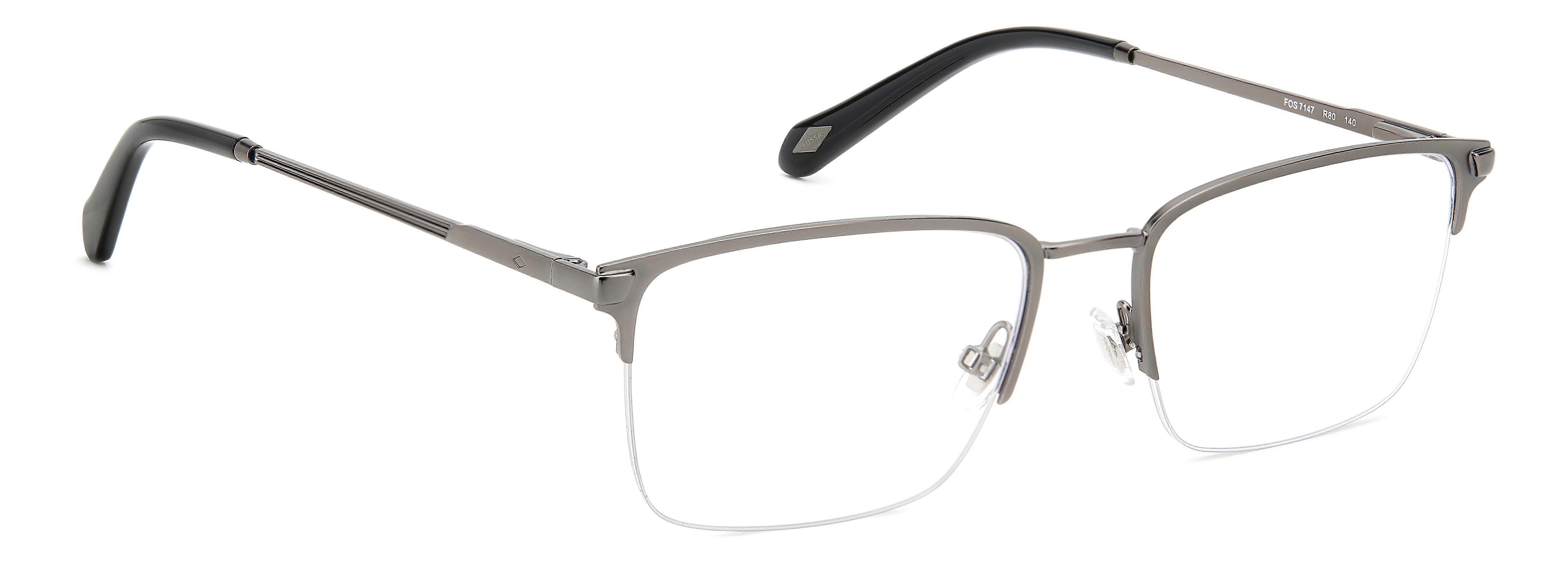 Eyewear Frames FOSSIL FOS 7147 R80 MATTE DARK RUTHENIUM 55/19/140 MAN ...