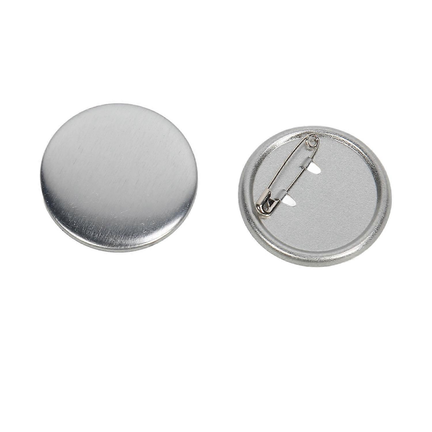 Blank Button Badge Parts Set Round Metal Safe Pin Back Badge Parts for ...