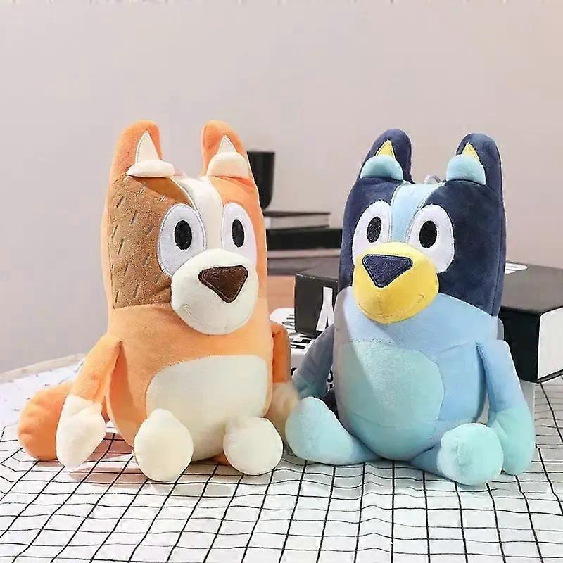 Genuine 15CM 28cm Bluey Family Plush Toys Bingo Bandit Chilli Bilby Bob ...