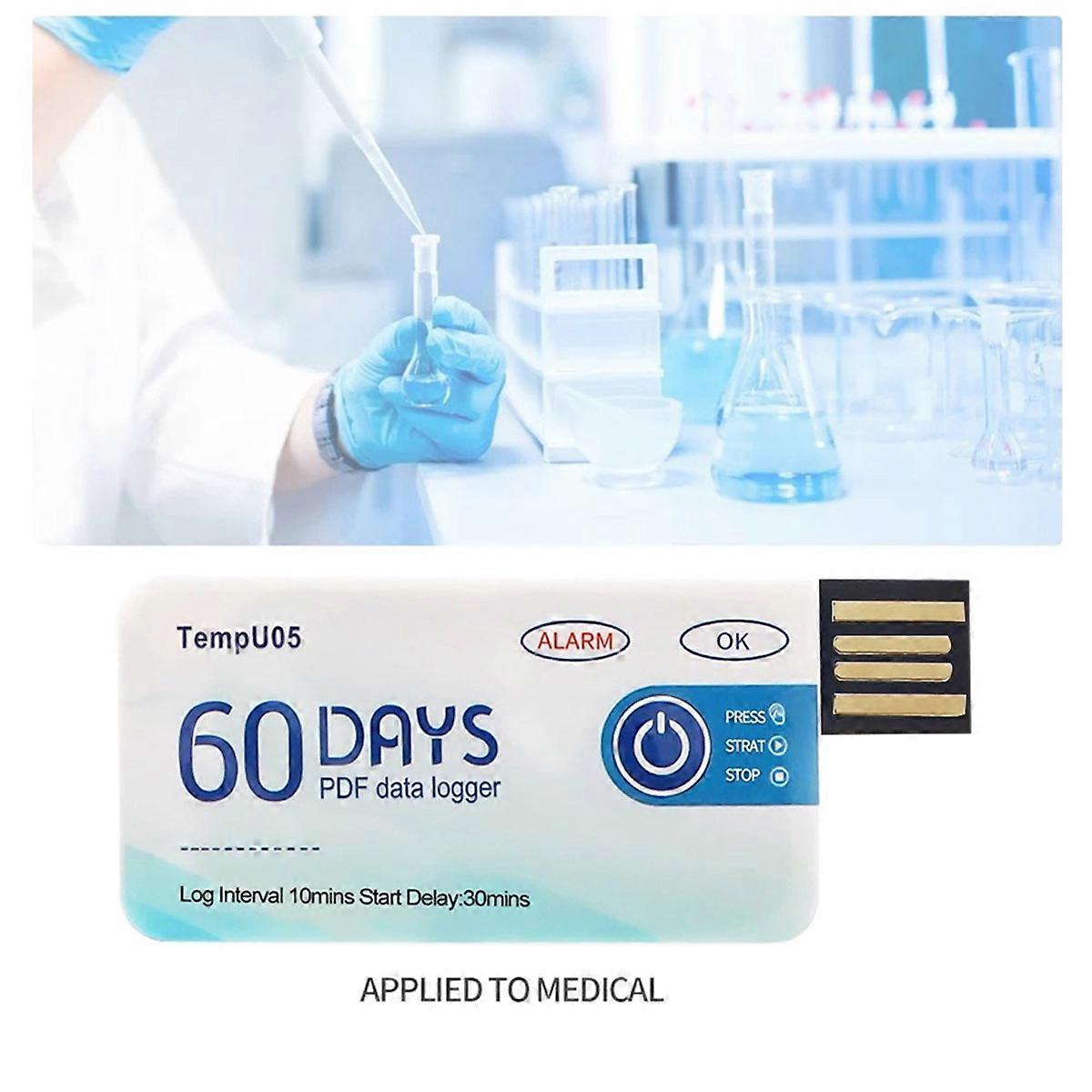 TempU05 Temperature Data Logger 60 Days Temperature Analyzer PDF USB | Fruugo UK