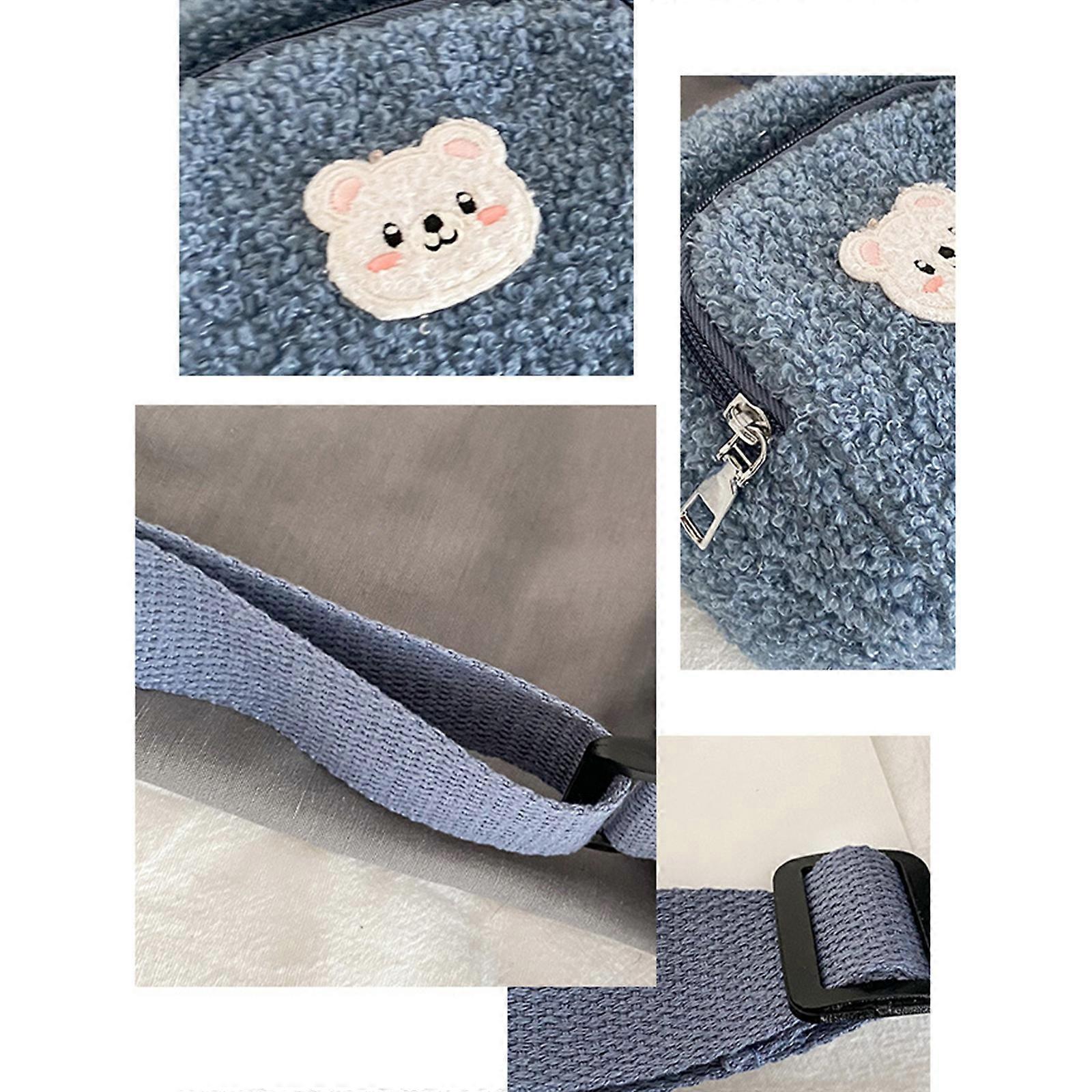 Girls Cossbody Purse Cute Bear Pendant Plush Purse Handbag Adjustable ...