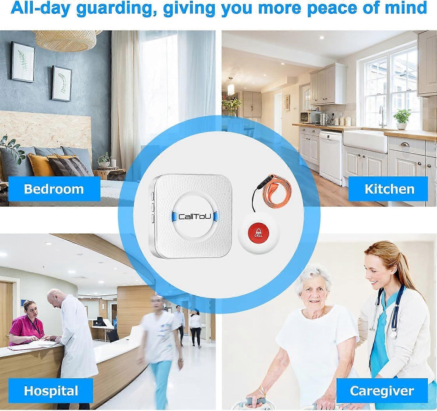 2025 Latest Model Elderly Monitoring Call Button Wireless Caregiver ...