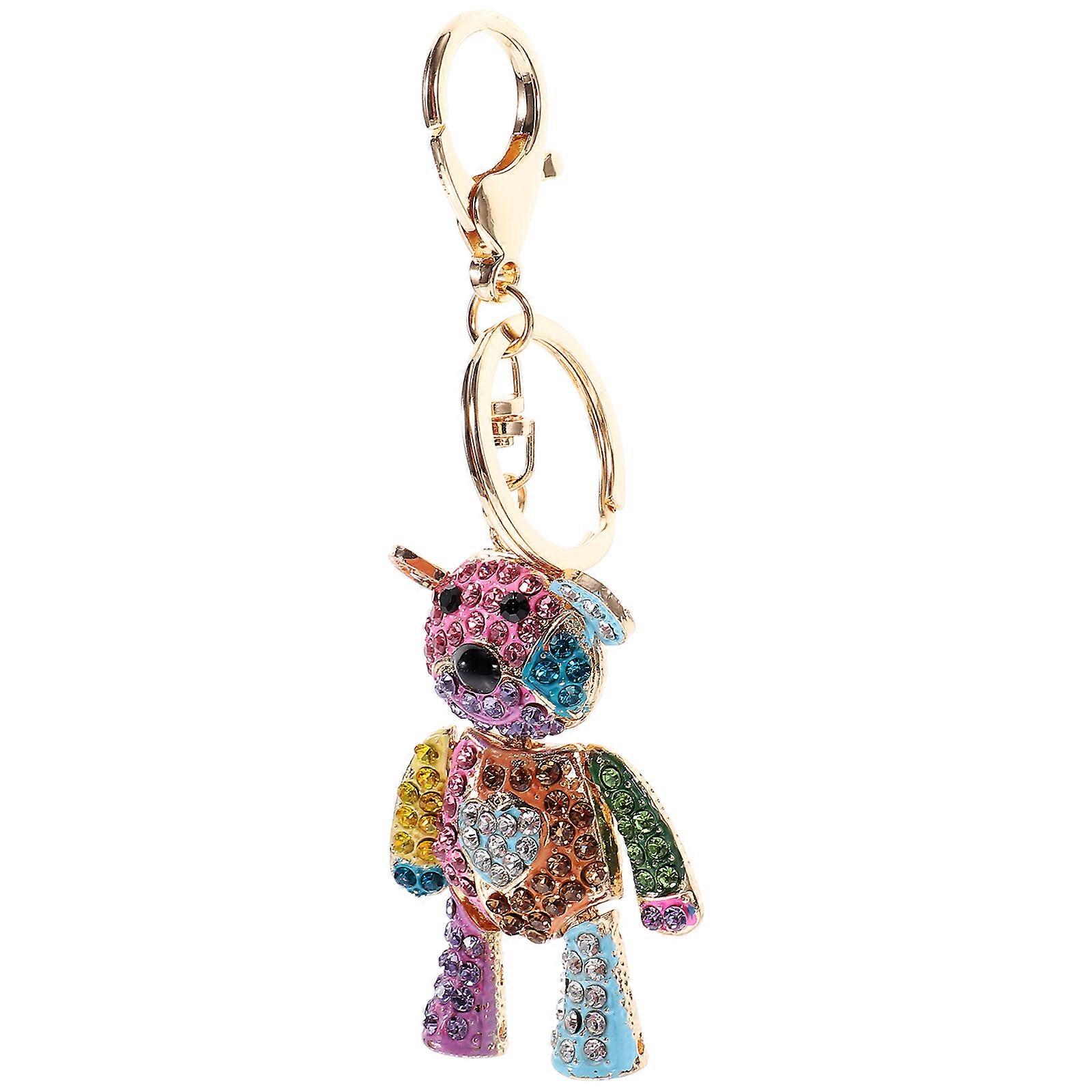 Cute Bag Charm Bear Key Chain Metal Purse Accessory Daily Use 13.2X4 ...