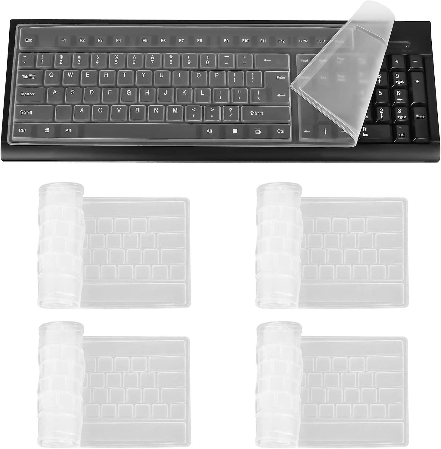 4 Pieces Universal Keyboard Protector Silicone Key Protector For ...