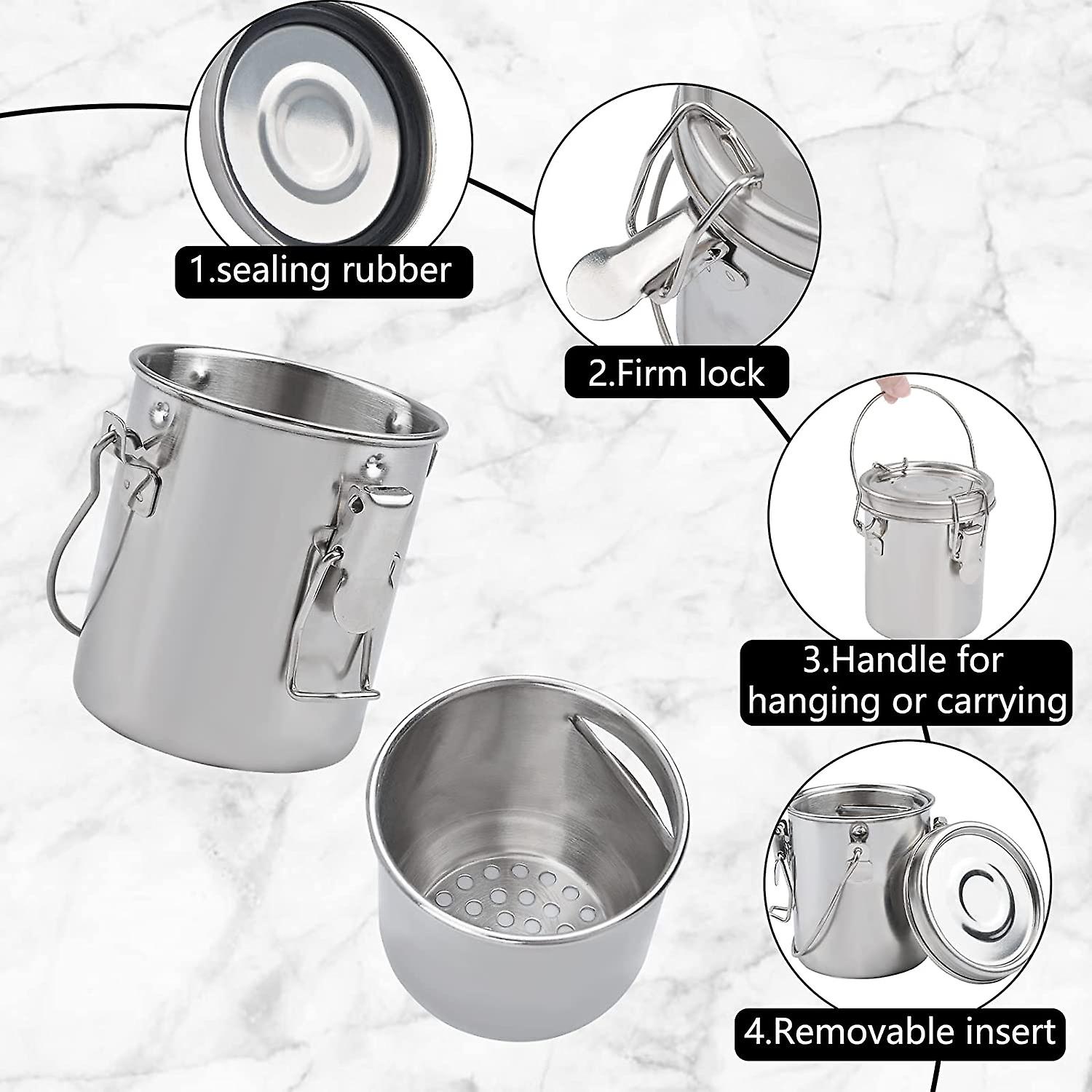 Brush Washer, Small Air-Tight Stainless Steel Brush Cleaner Brush Wash ...