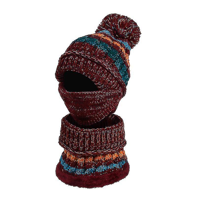 Winter Beanie Hat Scarf And Mask Set For Women, Thick Warm Slouchy Knit ...