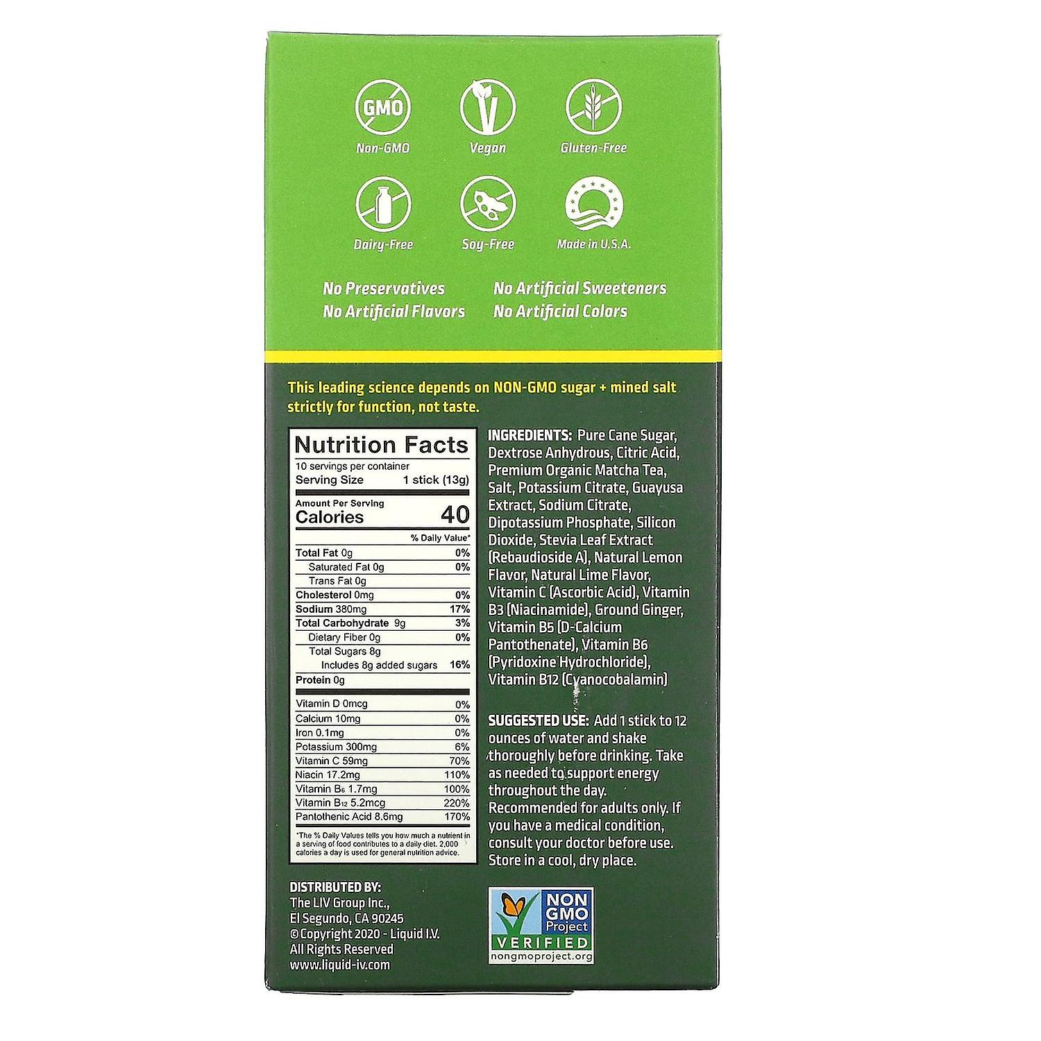 Liquid I.V., Energy Multiplier, Supercharged Energy Drink Mix, Lemon Ginger, 10 Stick Packs, 0. ...