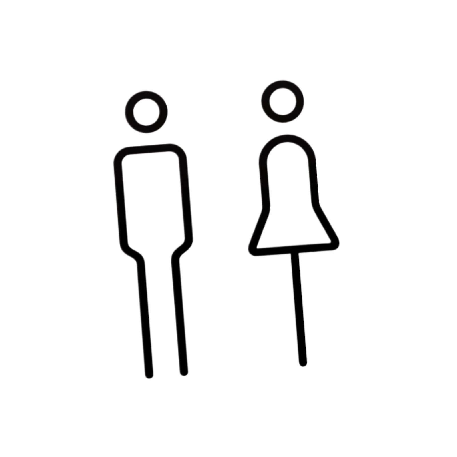 Men Women Toilet Sign Loo Lightweight Toilet Symbol Sign for Parks Bar ...