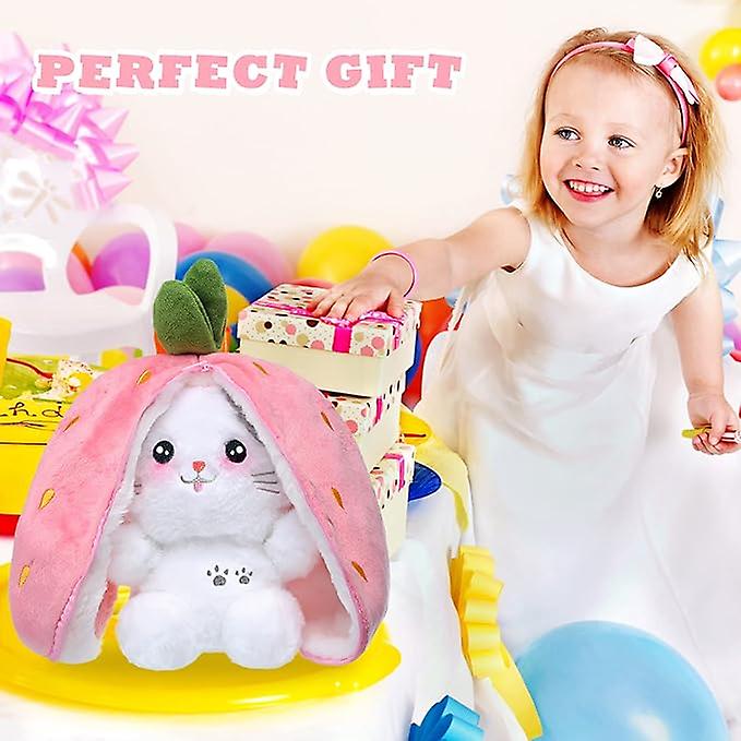 New Bunny Stuffed Animal Carrot Strawberry Bunny Plush Turn Into Rabbit ...