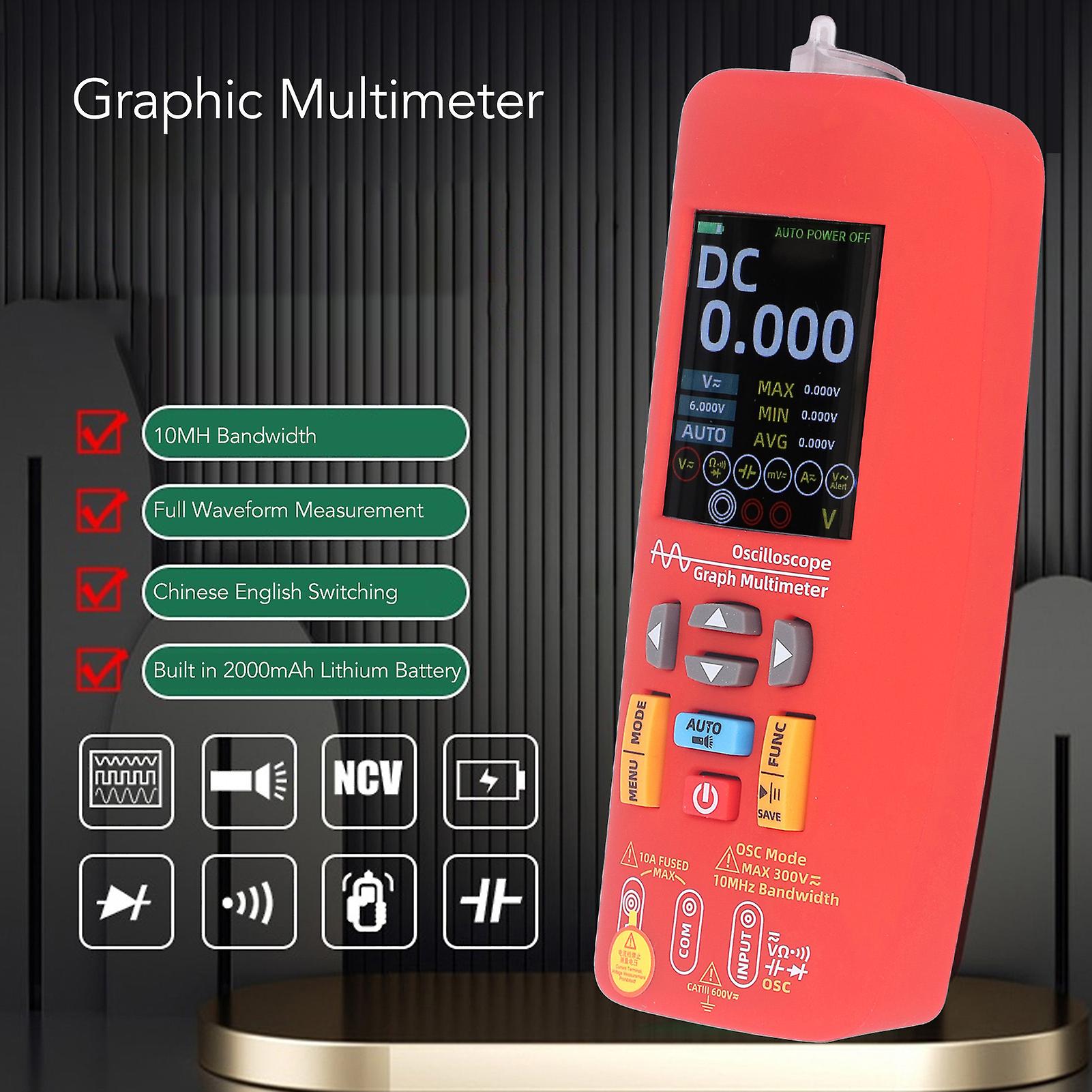 Oscilloscope Graph Multimeter Color Screen 6000 Counts Digital Tester ...