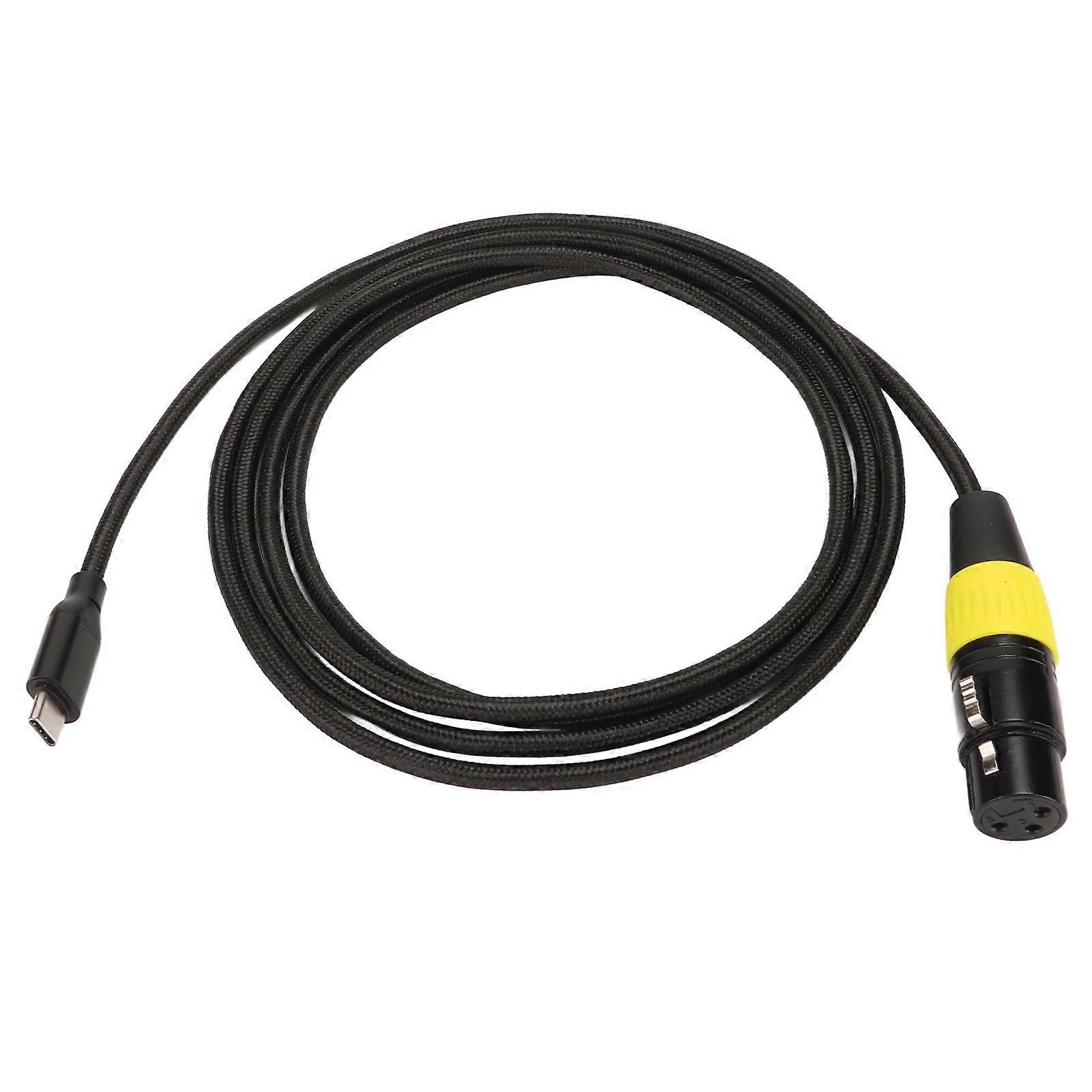 XLR to USB C Cable Flexible Type C Male to XLR Female Cord Connector ...
