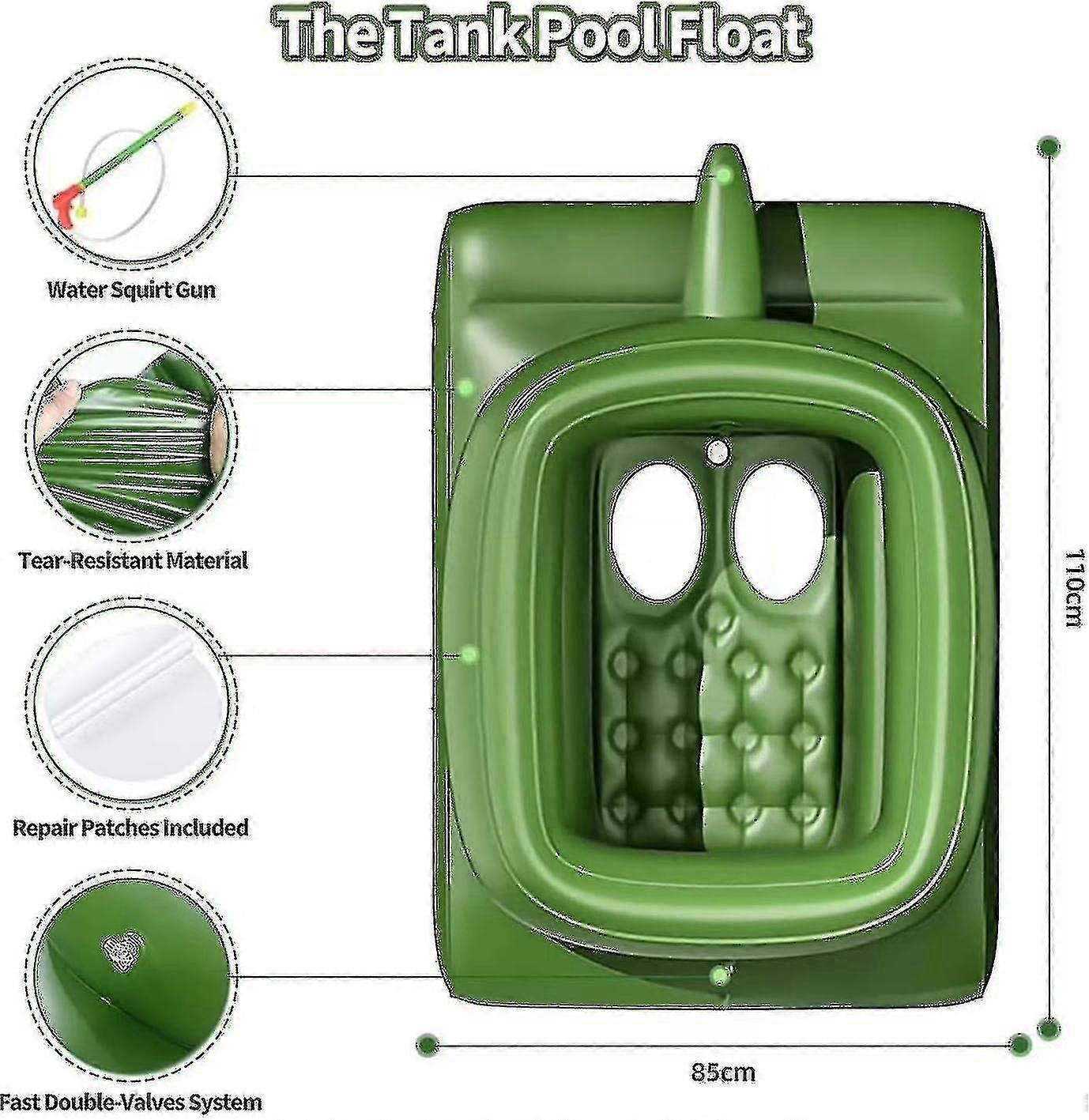 Pool Inflatable Tank With Water Gun, Inflatable Tank Pool Type Water ...
