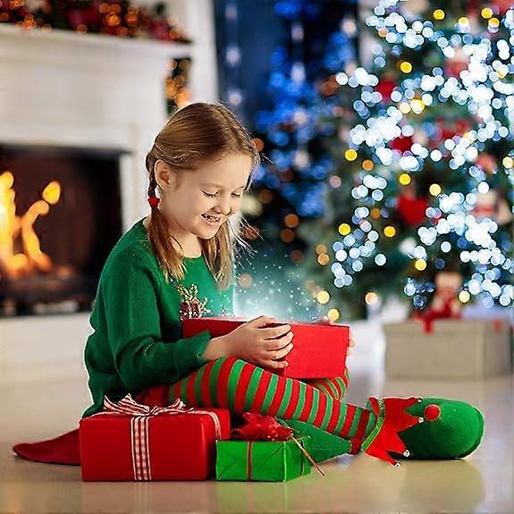 Red Green Elf Shoes Red and Green Velvet Holiday Elf Feet Slippers with ...