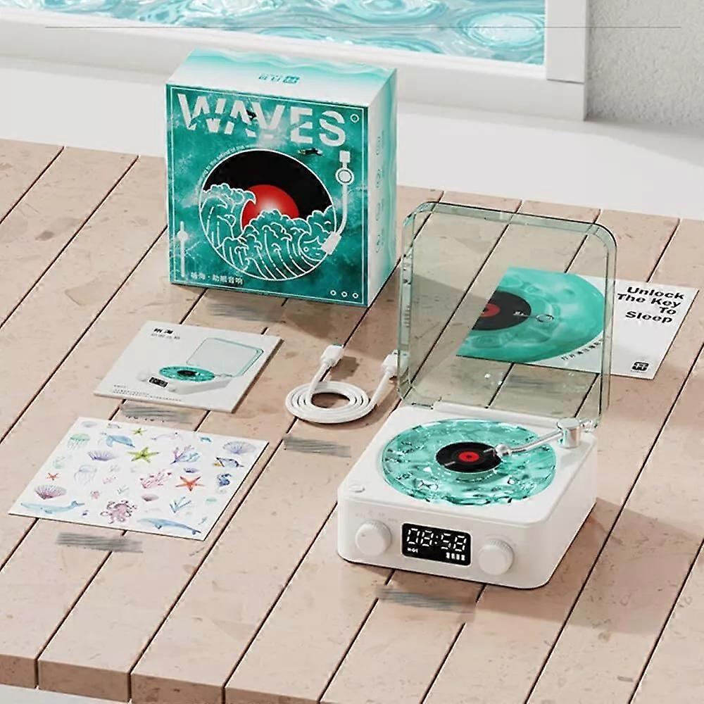 Lamp Record Player, Waves Vinyl Bluetooth Speaker with 4 Modes ...